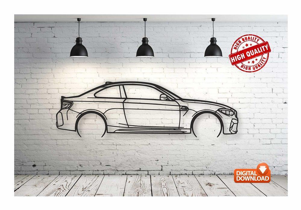 BMW m2 f87 – Панно, чертеж в DXF формате – Drawing