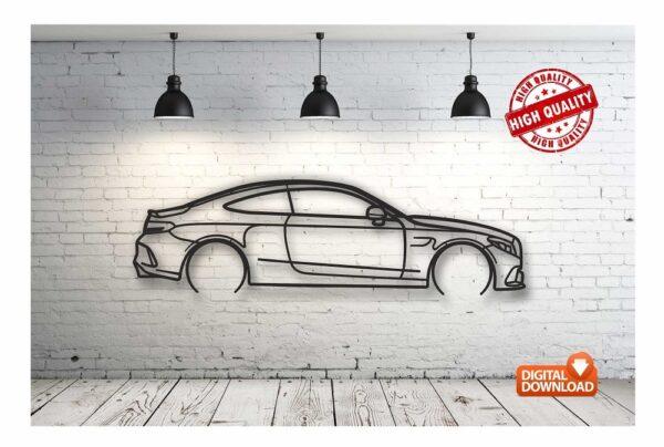 Mercedes c63 amg – Панно, чертеж в DXF формате – Drawing